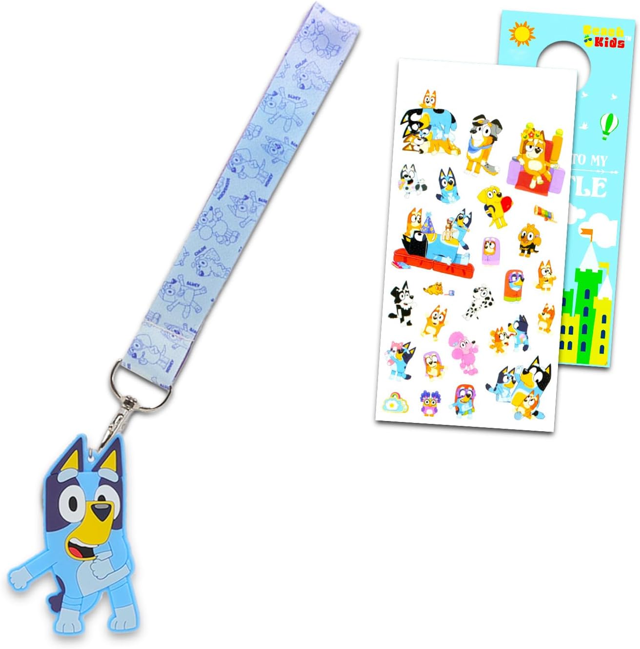Bluey Keychain Set - Bundle with Deluxe Silicone Character Figure Bluey ...