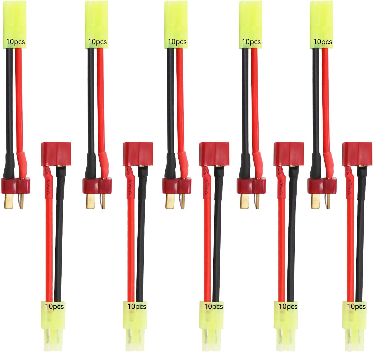Amazon.com: Tosiicop Mini Tamiya Connector to Deans - T Plug 10pcs ...