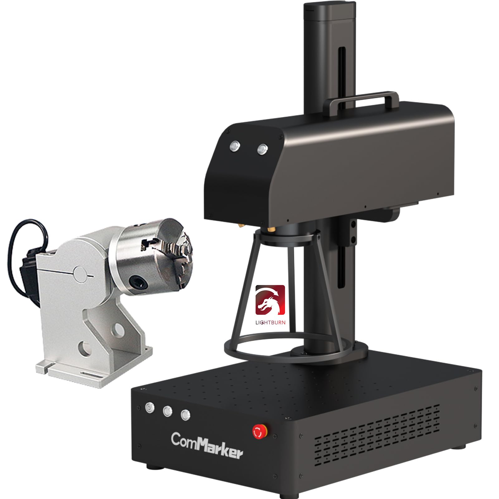 Amazon.com: ComMarker B4 20W US Stock Fiber Laser Engraver with Rotary ...