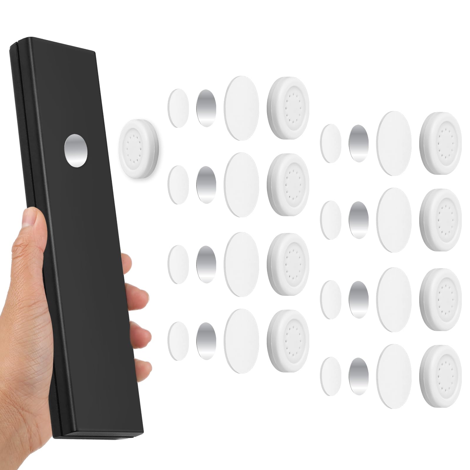 Prasacco 8 Pieces Magnetic Remote Control Holder, Self-Adhesive Wall ...