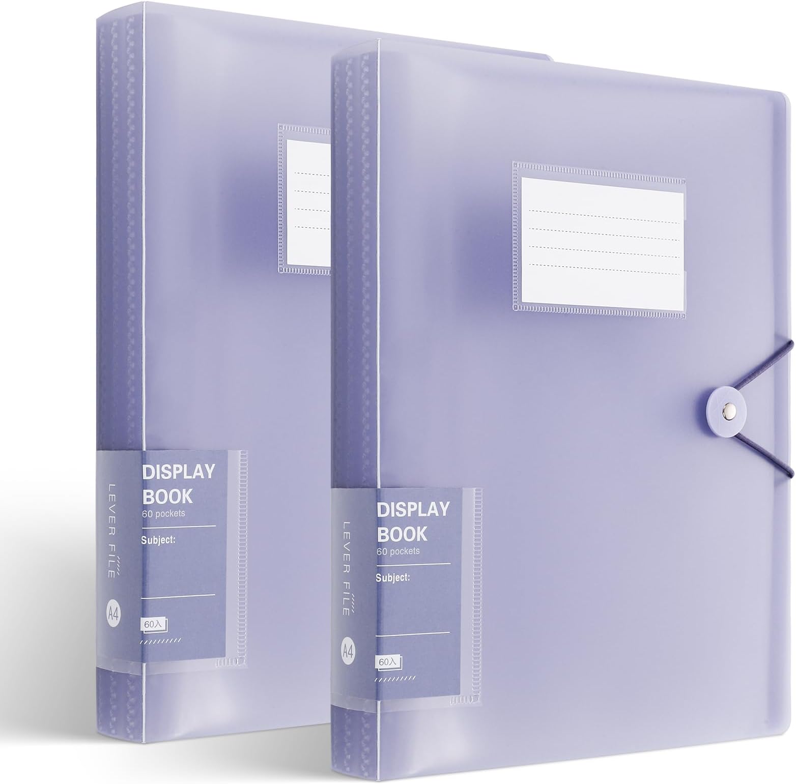 2 Pcs Total120 Pockets A4 Display Folders, A4 Display Book Folder with ...