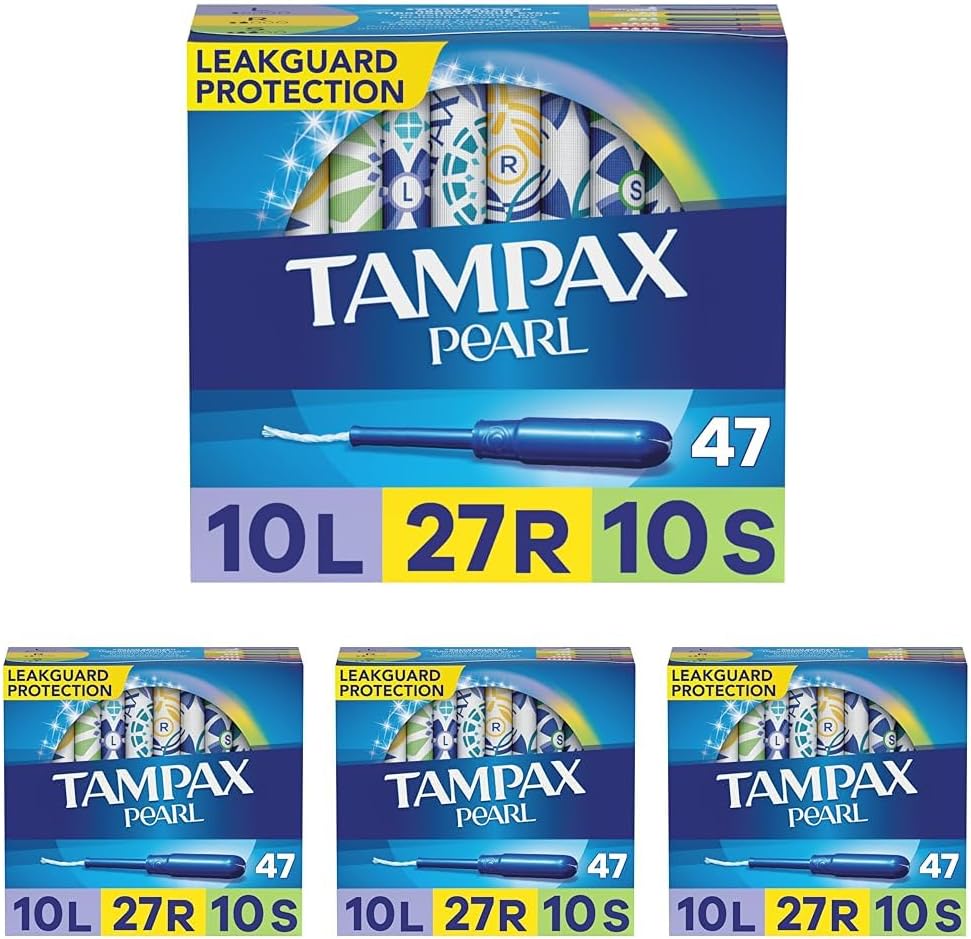 Amazon.com: Tampax Pearl Tampons Multipack, Light/Regular/Super ...