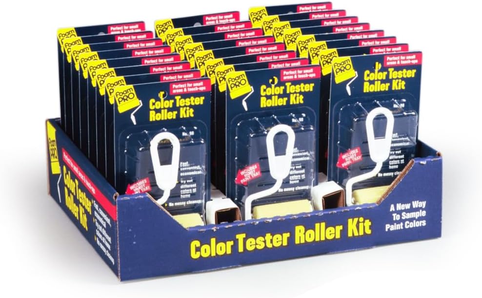 FoamPRO Color Tester Roller Kit - 2” Mini Color Tester Paint Roller ...