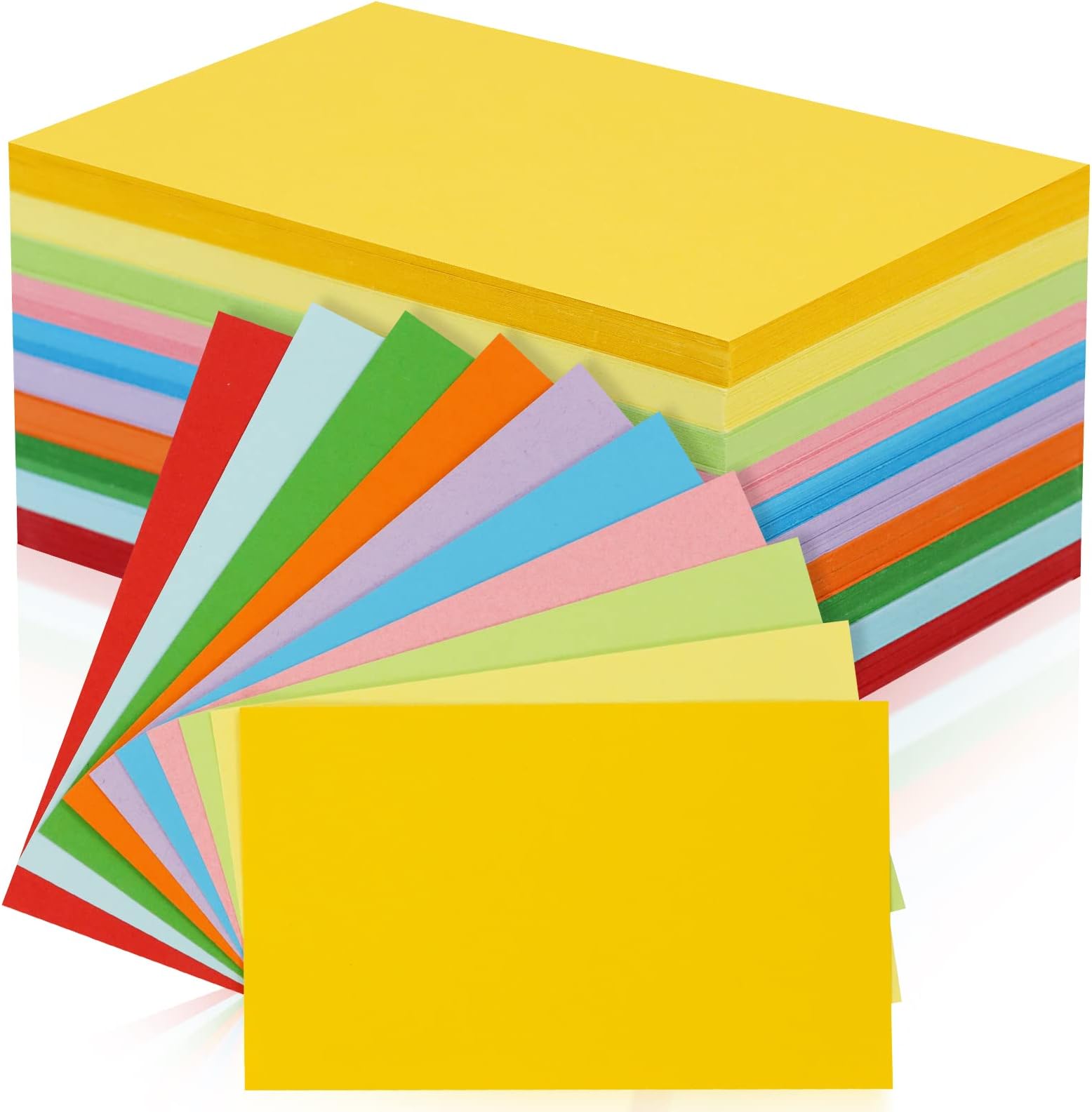 Amazon.com : Tecmisse 300 PCS Colored Index Cards, 3x5 Inches Flash ...