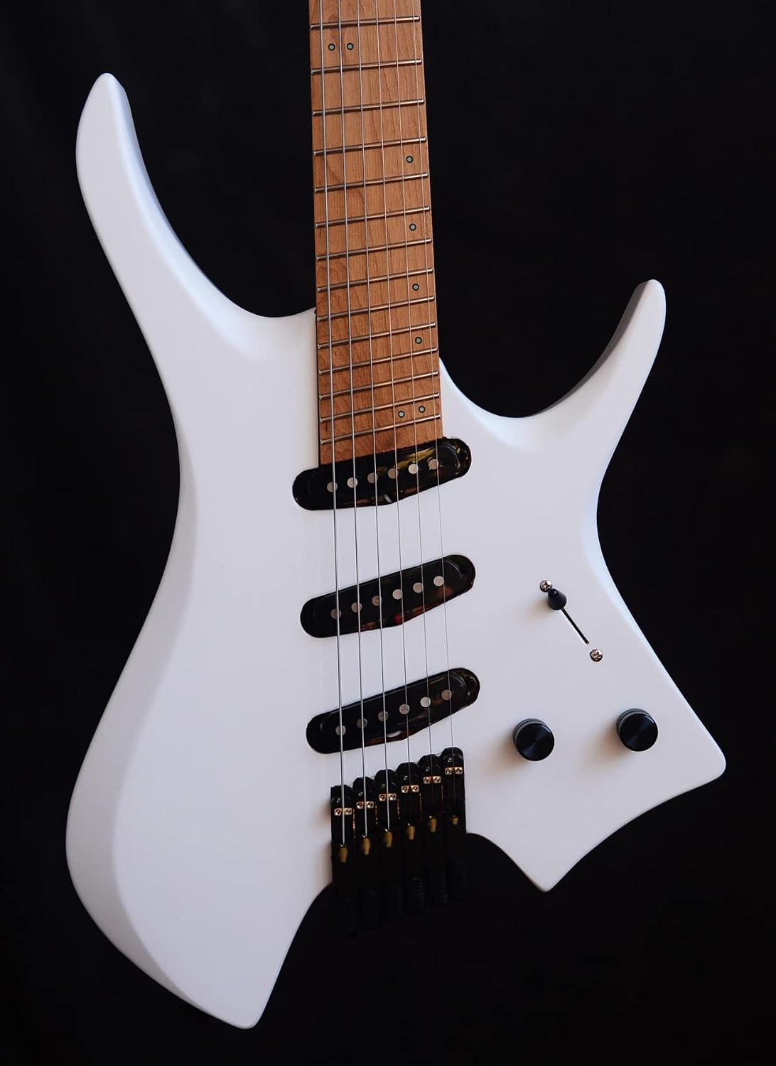 Amazon.com: 2022 NK Fanned frets 6 Strings Headless Electric Guitar ...