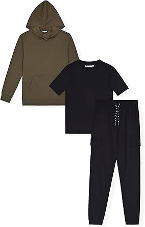 Amazon.com: TONY HAWK Boys Jogger Set 3-Piece Kids Clothing Outfit with ...