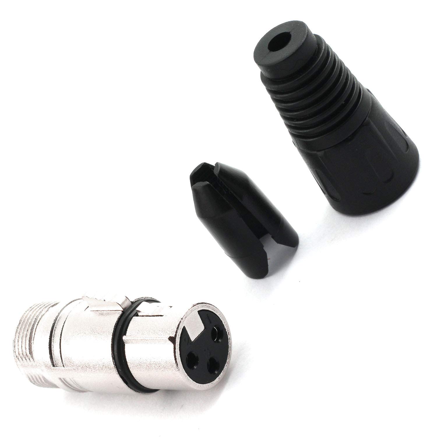 Snapklik.com : 5-Pack Female 3-Pin XLR Plug Solder Type Microphone ...