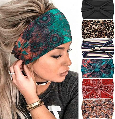 Amazon.com : STGDAK Boho Headbands For Women Fashion Stretch Wide Hair ...