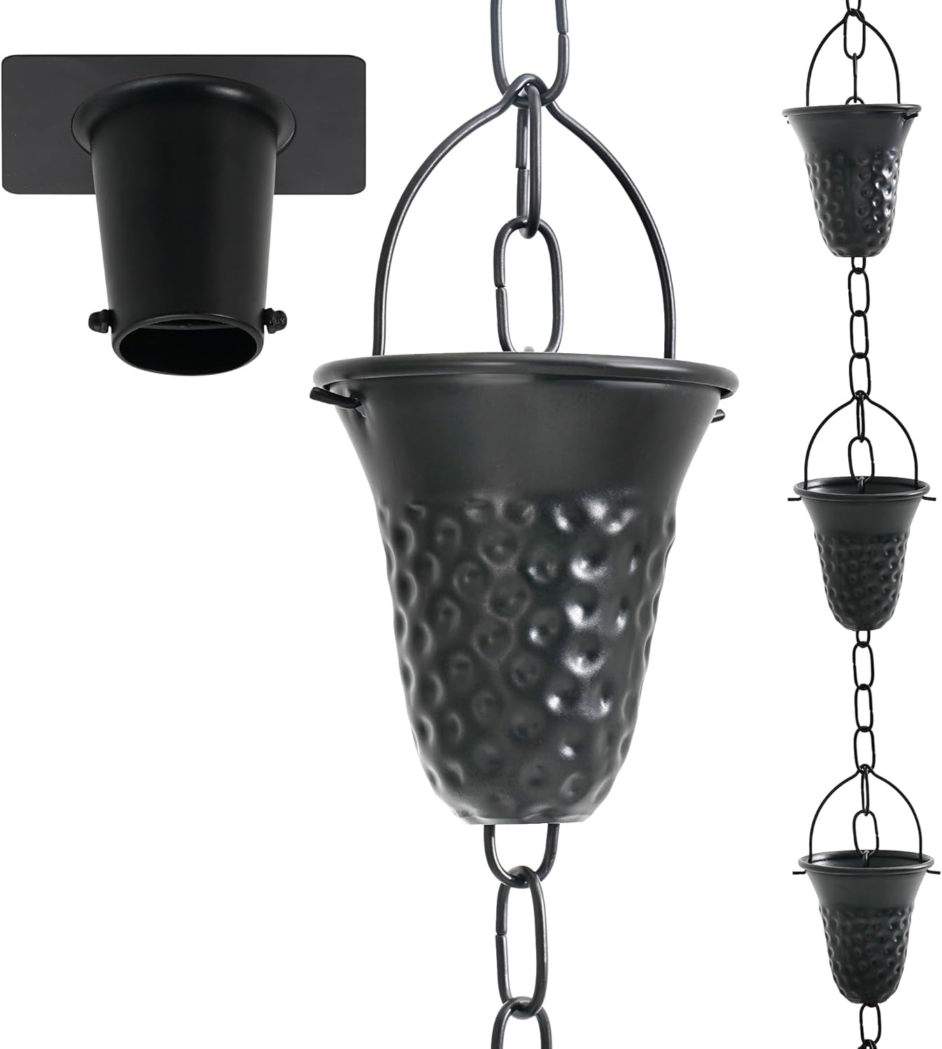 Amazon.com : Prime Garden Rain Chains for Gutters with Gutter Adapter ...