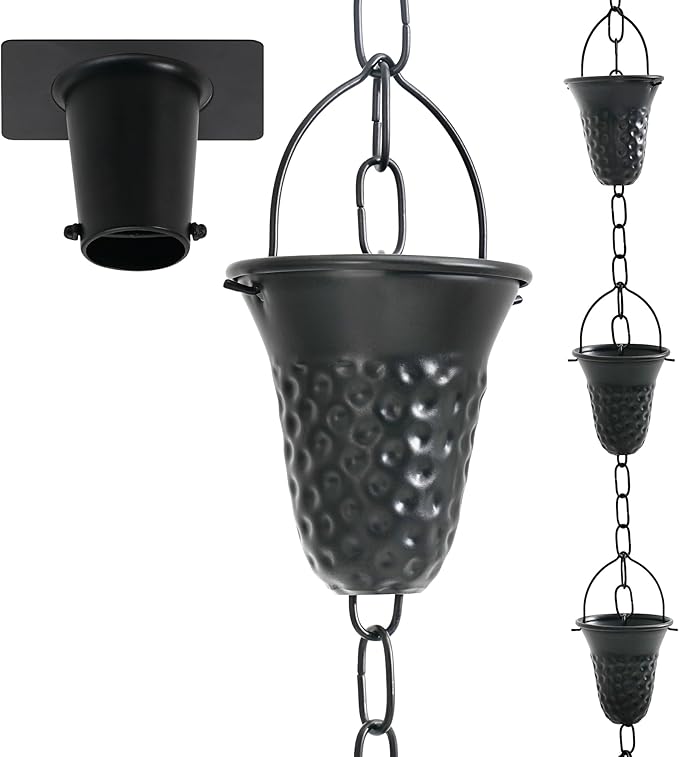 Amazon.com : Prime Garden Rain Chains for Gutters with Gutter Adapter ...