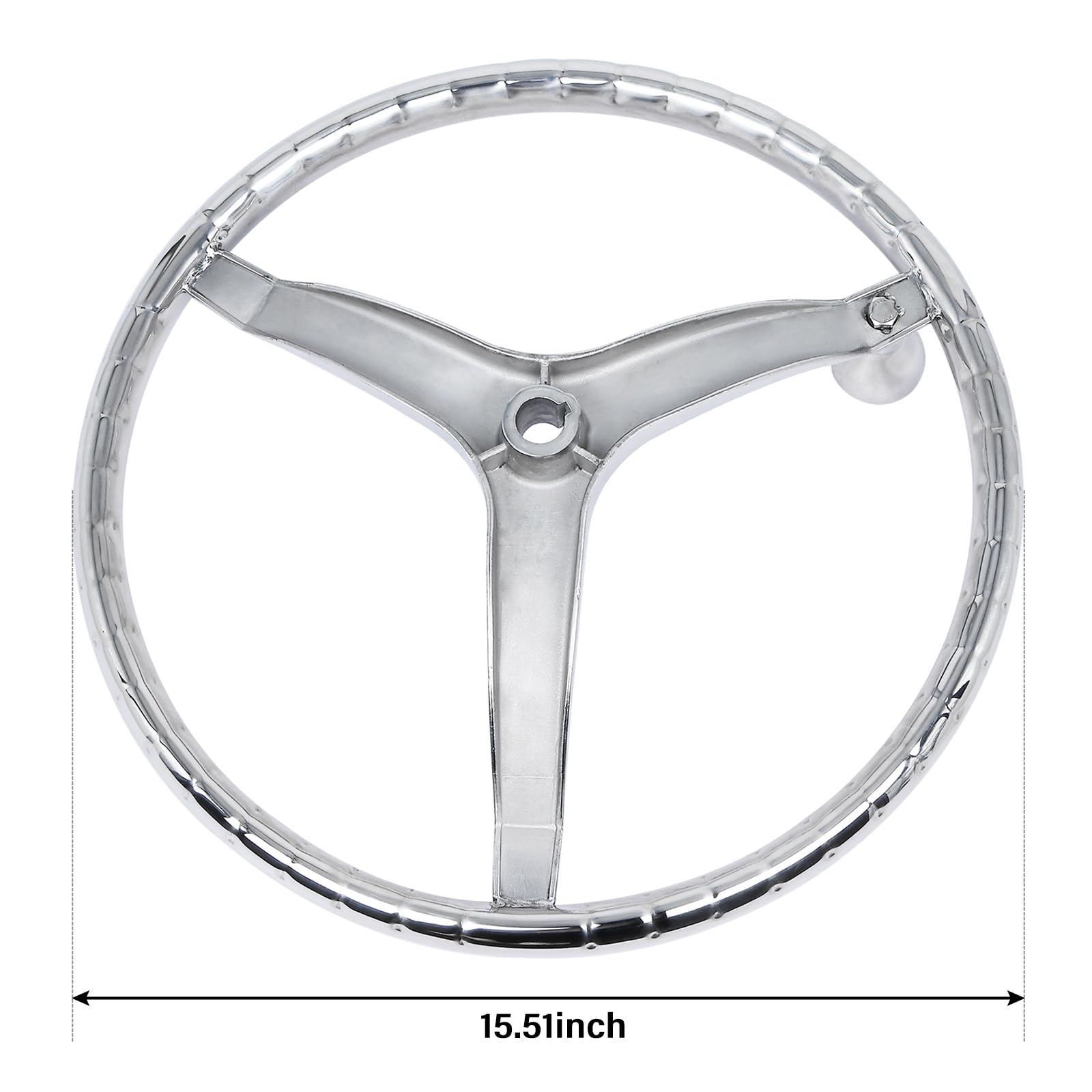 NovelBee 3 Spoke Boat Steering Wheel,Stainless Steel Steering Wheel ...