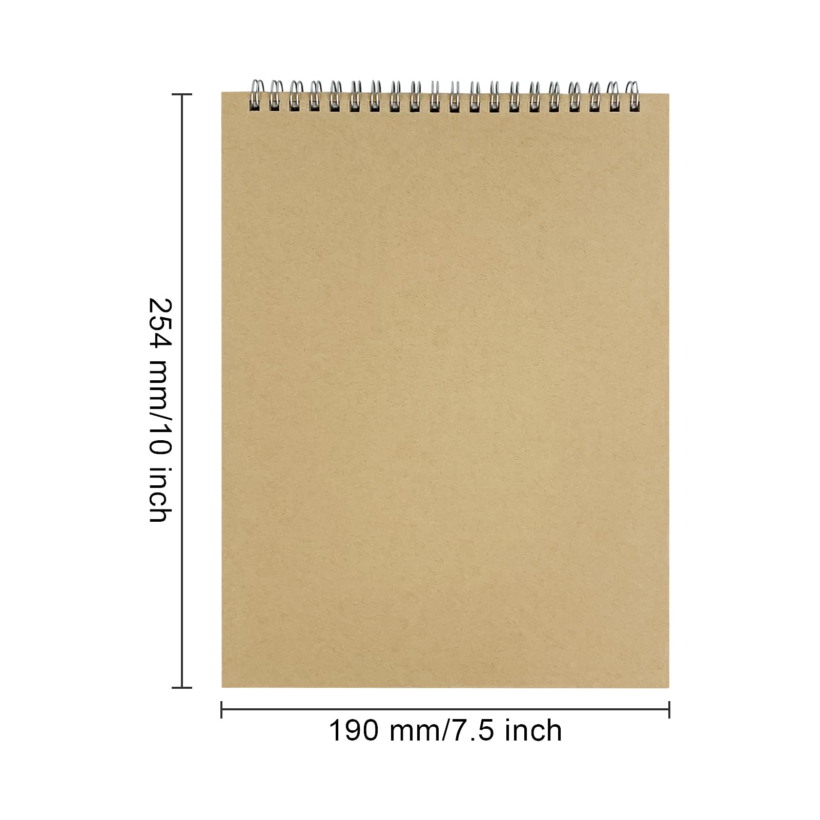 Snapklik.com : Brown Upright Sketch Notebook, 2-Pack, 10 X 7.5 Inches ...