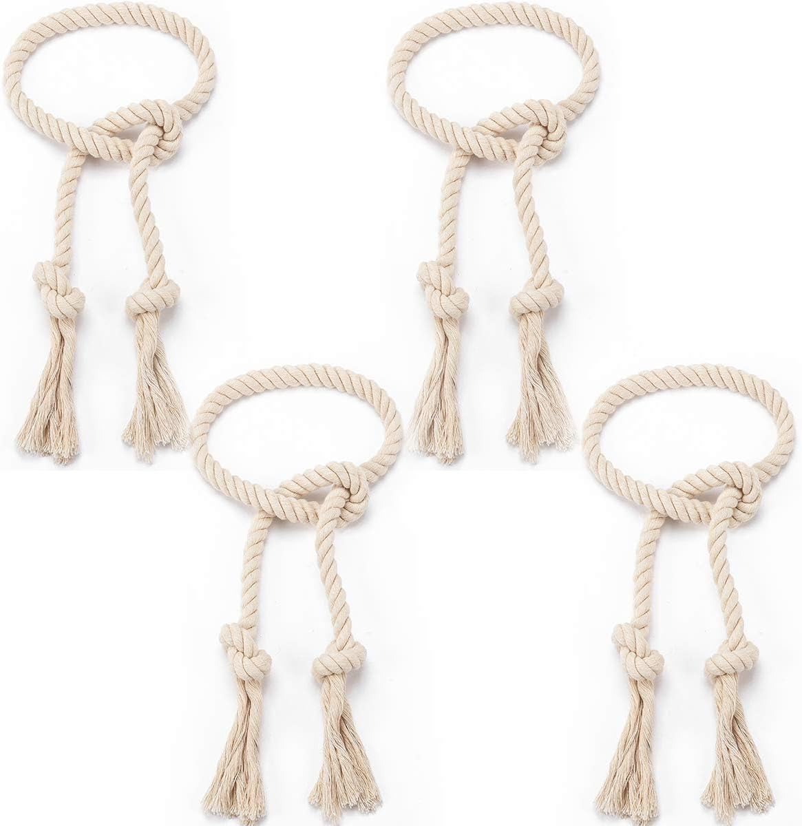 Amazon.com: 4 Pcs Hand Woven Curtain Tiebacks No Drilling - Boho Drape ...