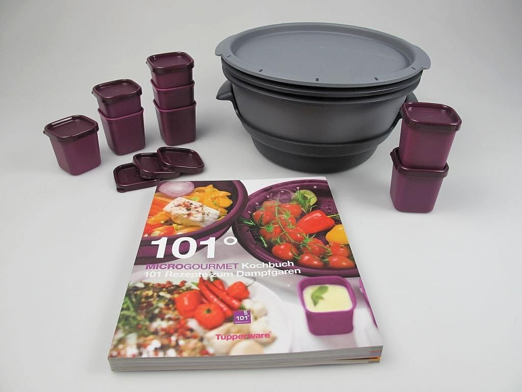 Amazon.de: TUPPERWARE Mikrowelle MicroGourmet grau+Förmchen lila (8 ...