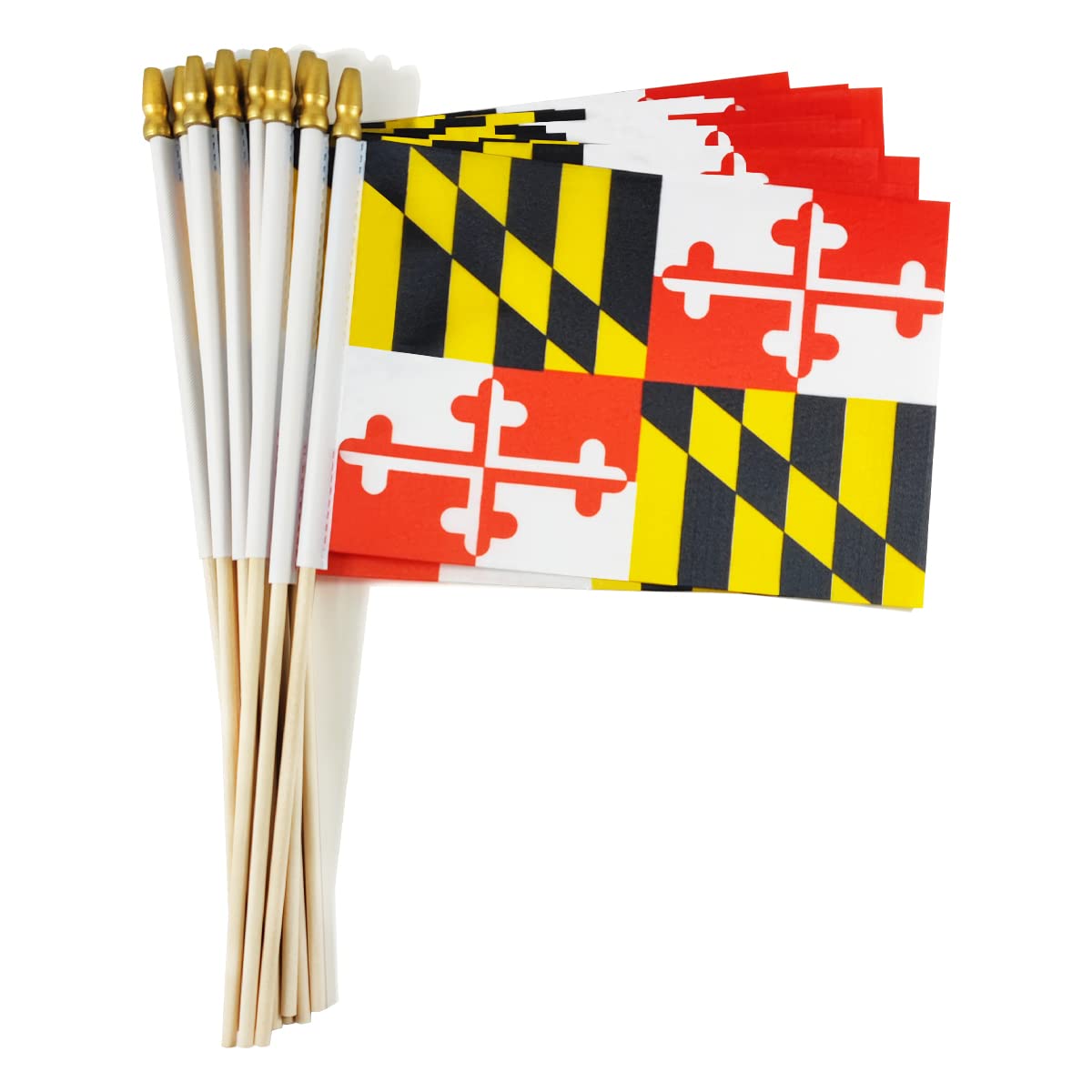 Amazon.com : QQSD Maryland Small Flag Stick Mini Hand Held Flags ...