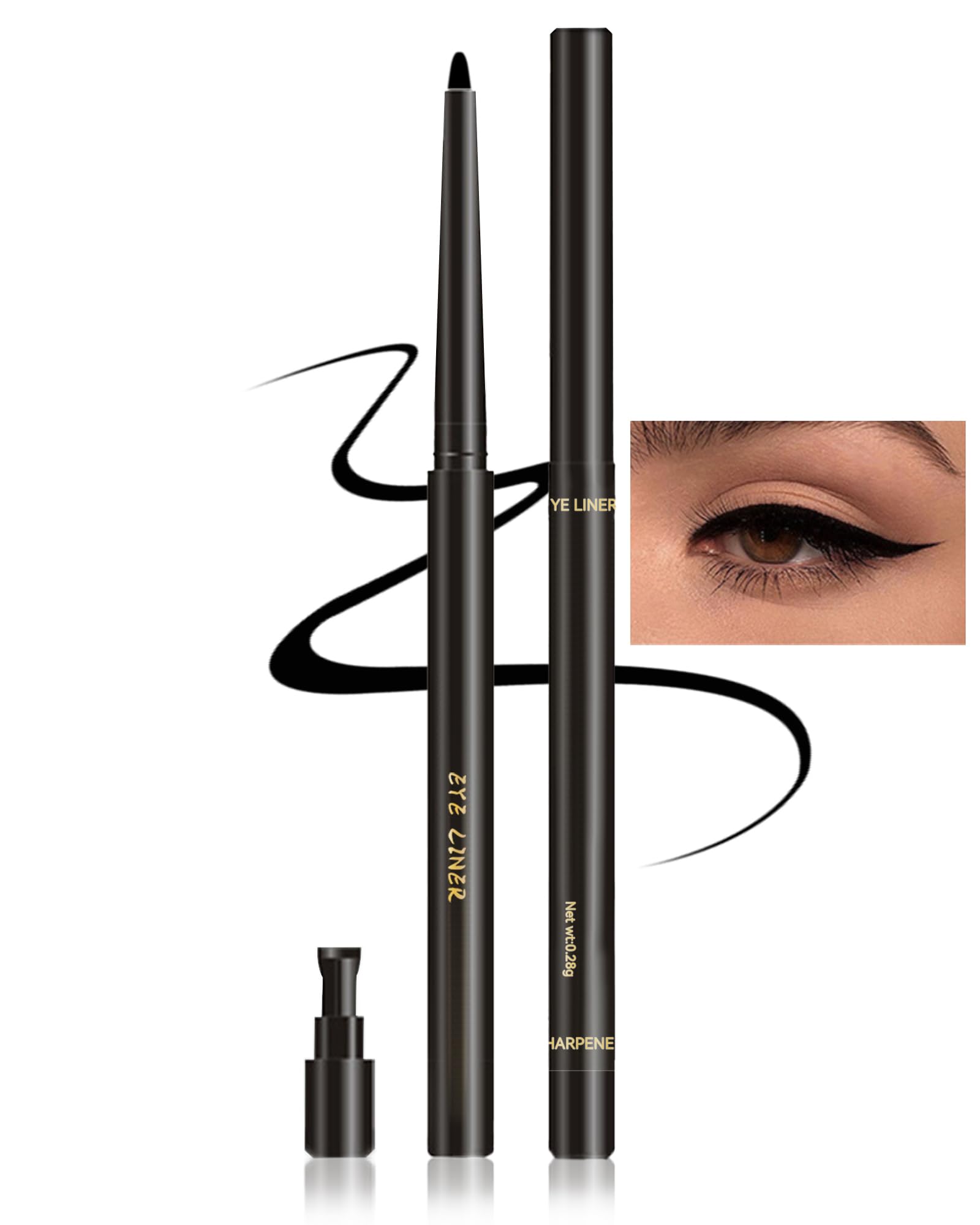 Amazon.com : Black Gel Eyeliner for Older Women,Gel Eye Liner Pencil ...