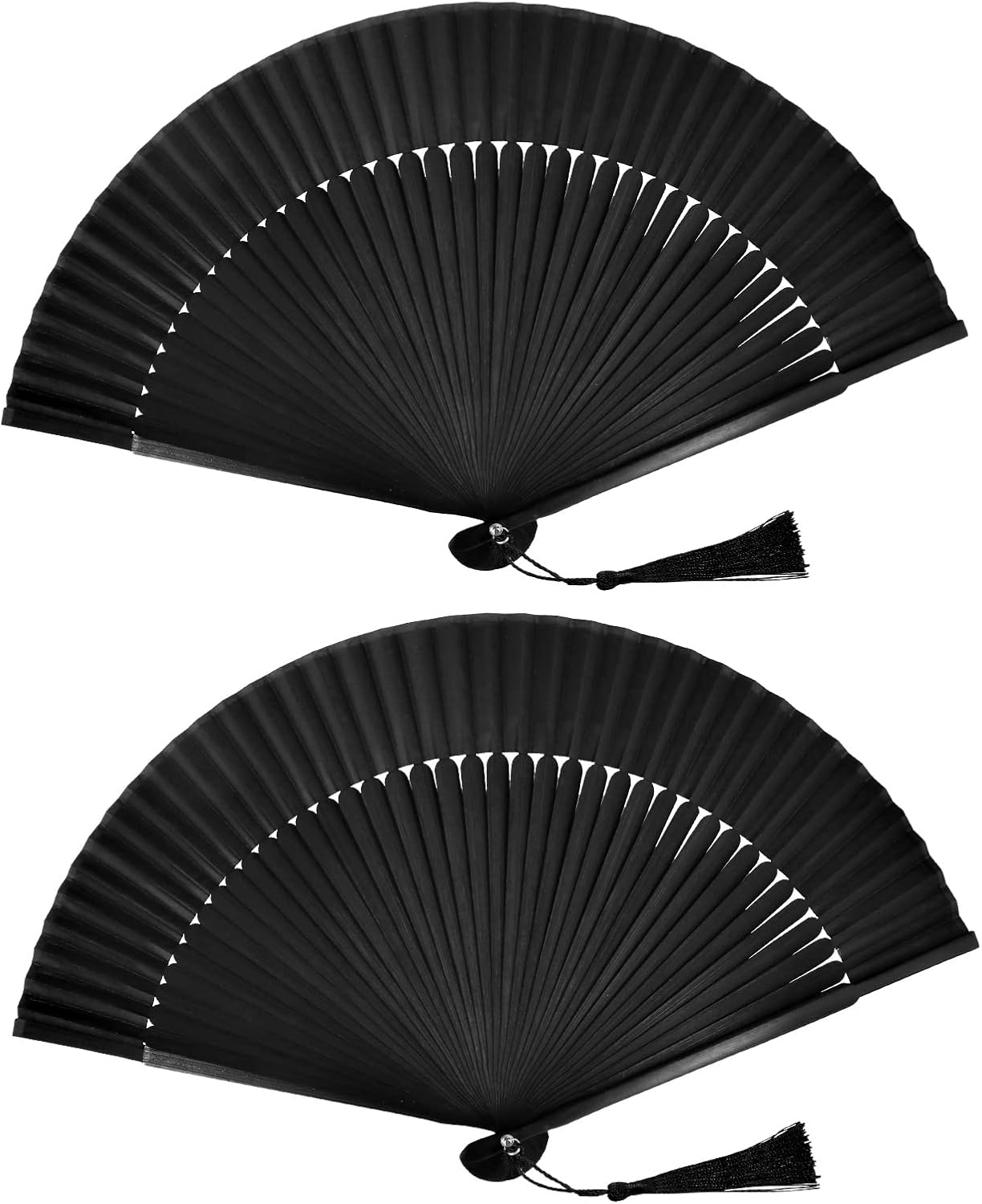 Amazon.com: FoDau770 Classical Folding Fans, 2 Pieces Bamboo Handheld ...
