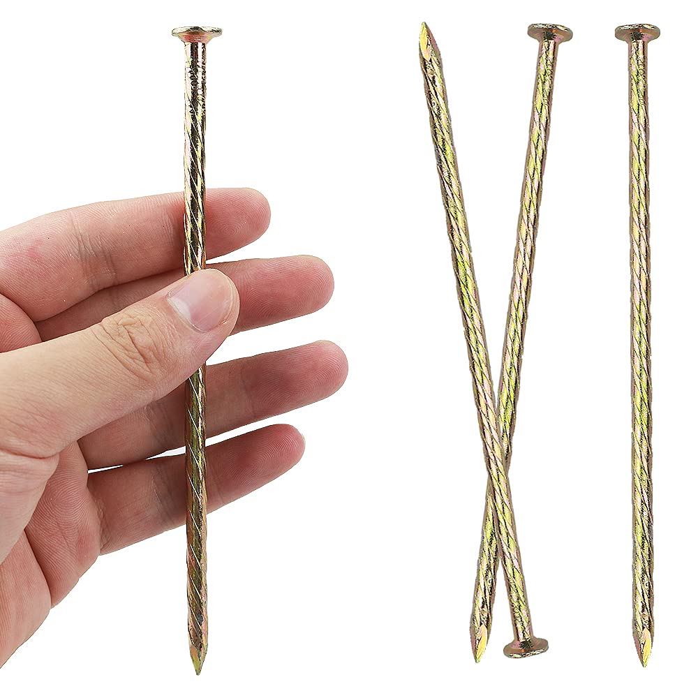 Snapklik.com : 15 Pcs Artificial Stakes Nails, 6" Spiral Non-Rust ...