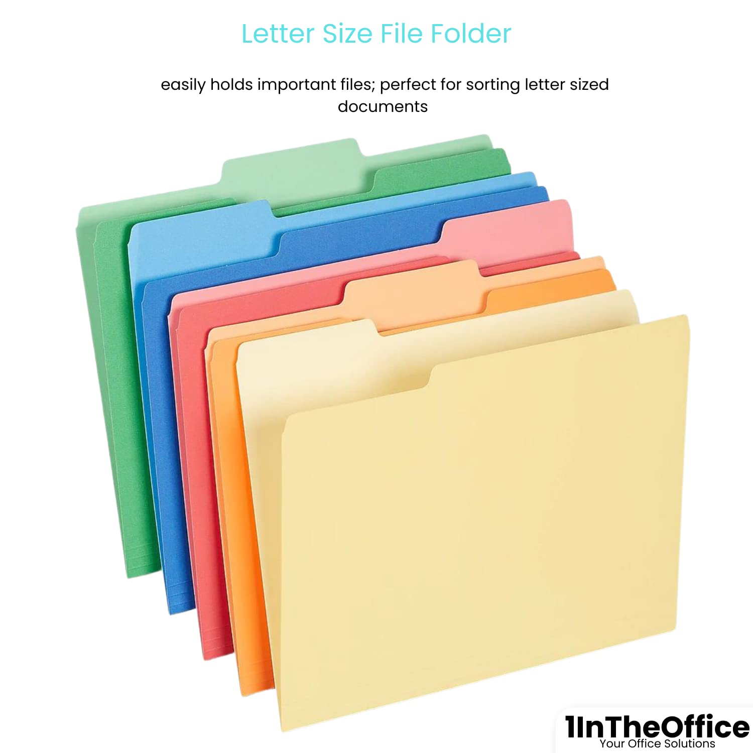 Snapklik.com : 1InTheOffice Colored File Folders Letter Size