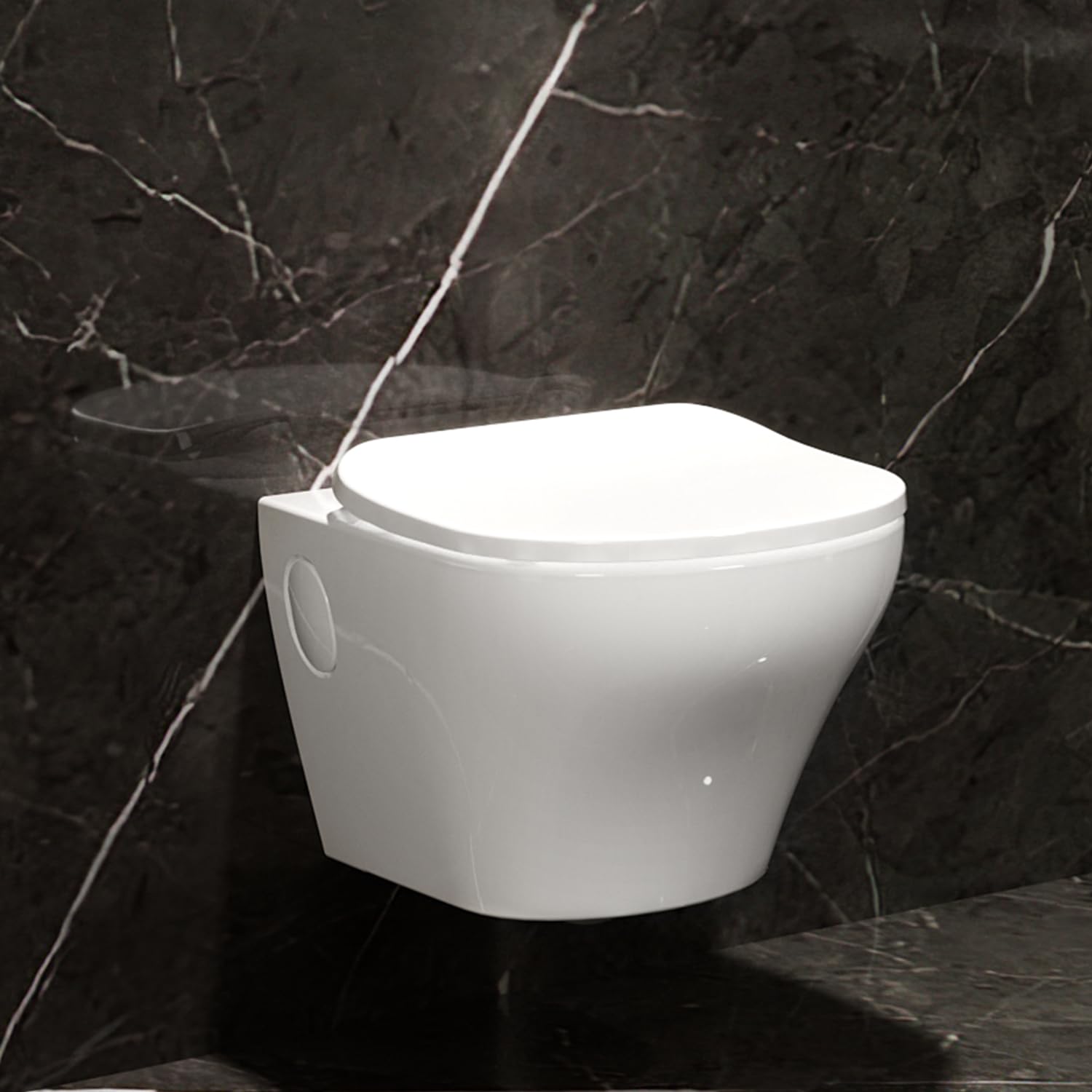 Kohler Apt Wall-hung Square-front Toilet with Skirted Trapway : Amazon ...