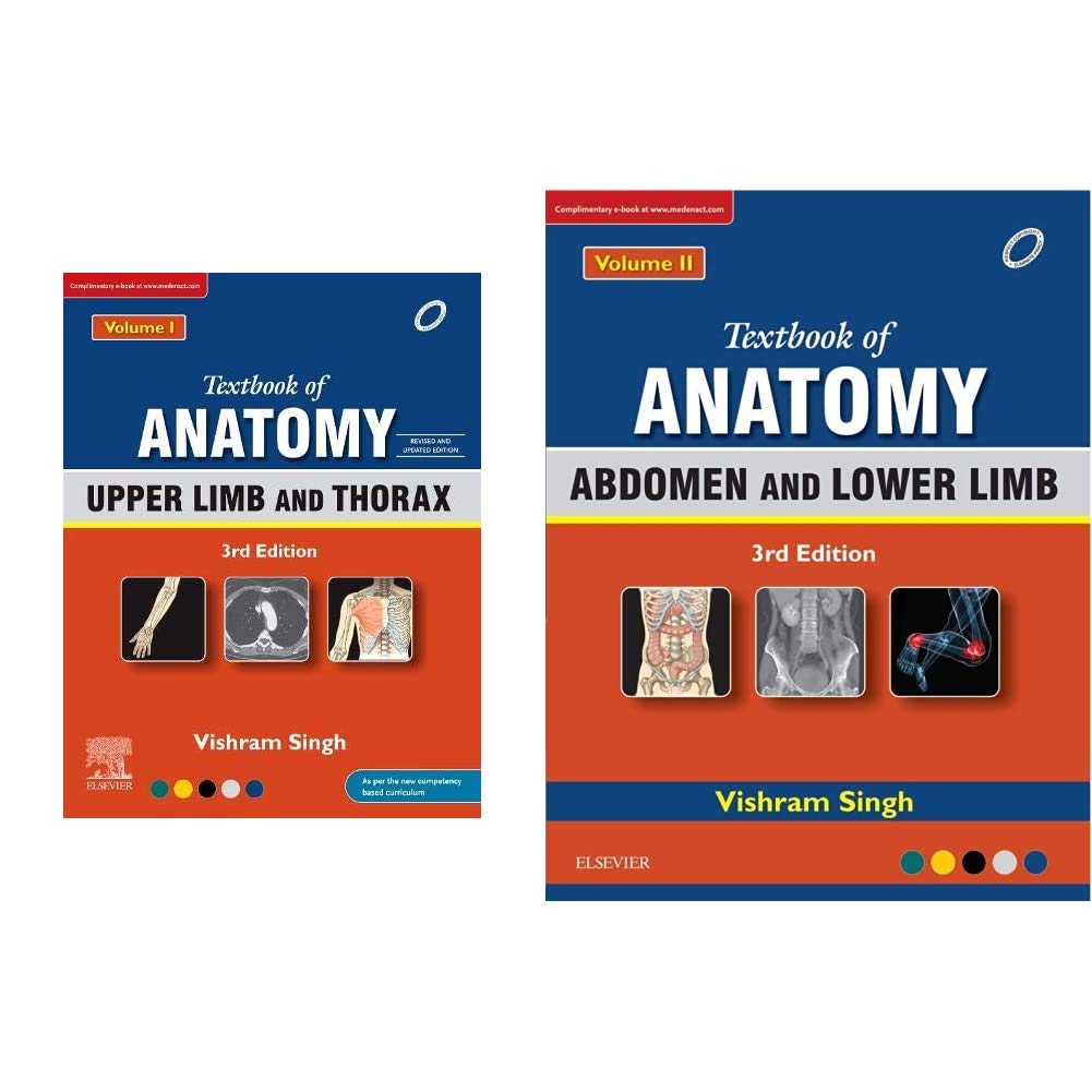Buy Textbook of Anatomy: Upper Limb and Thorax, Vol 1, 3rd Updated Edition + Textbook of Anatomy ...