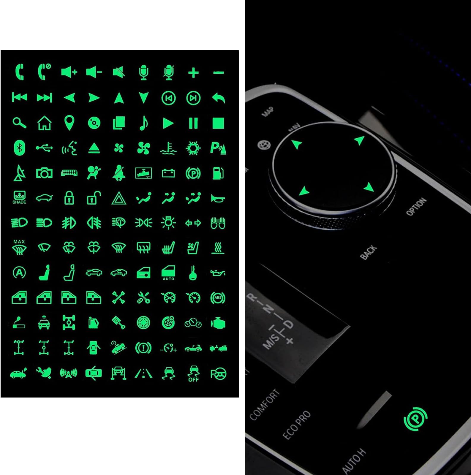 Amazon.com: leediga 132 PCS Car Center Console Button Stickers, Car ...