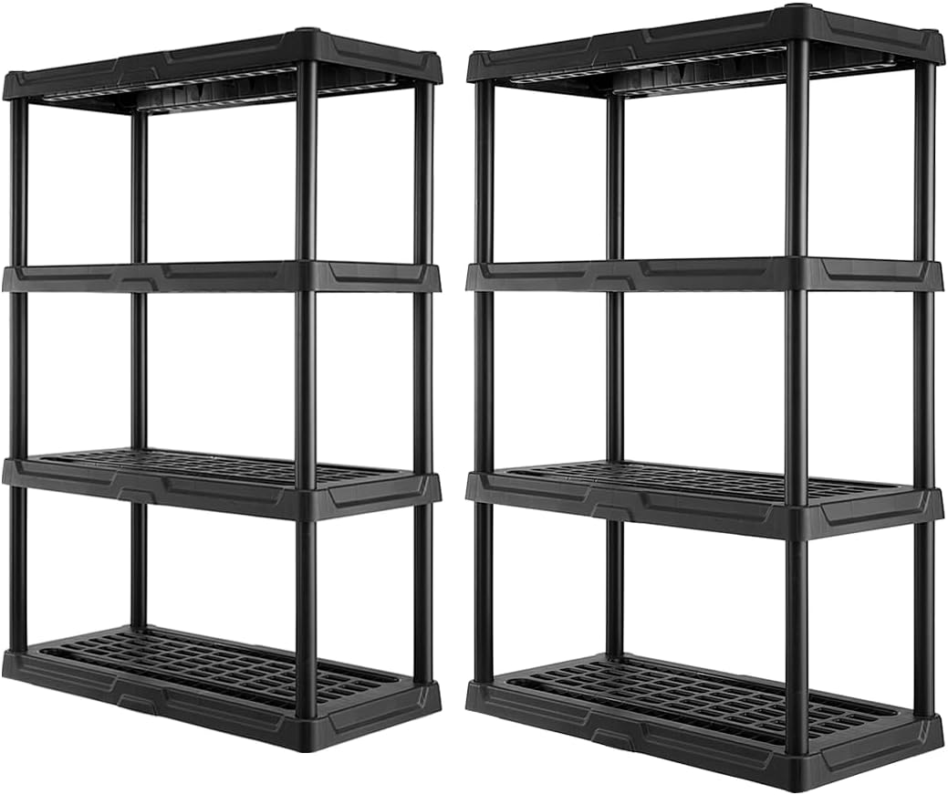 Amazon.com: HDX 128974 36 in. W x 72 in. H x 24 in. D 5-Shelf Plastic ...