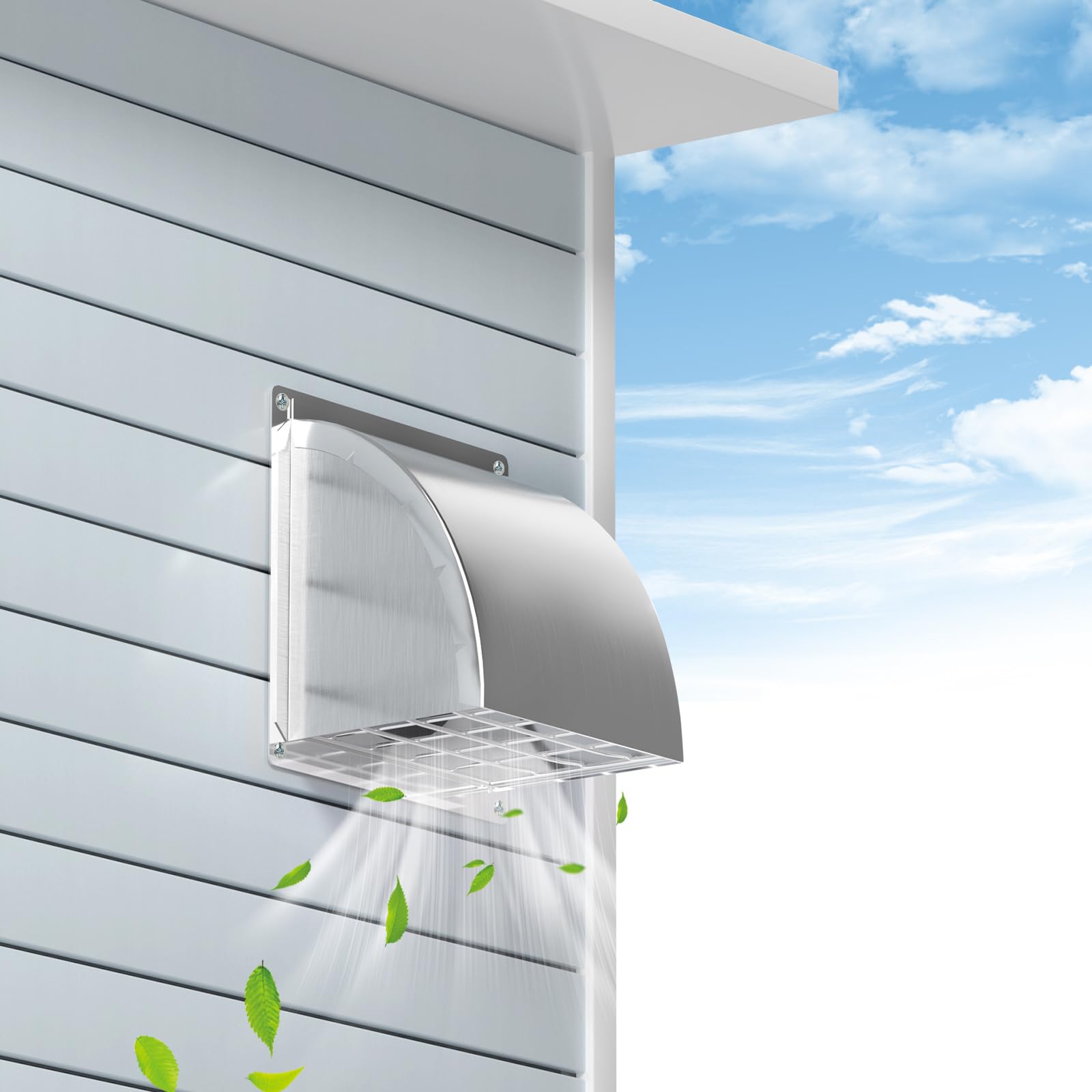 Amazon.com: 4 Inch Dryer Vent Cover Outside, HG Power Exterior Vent ...