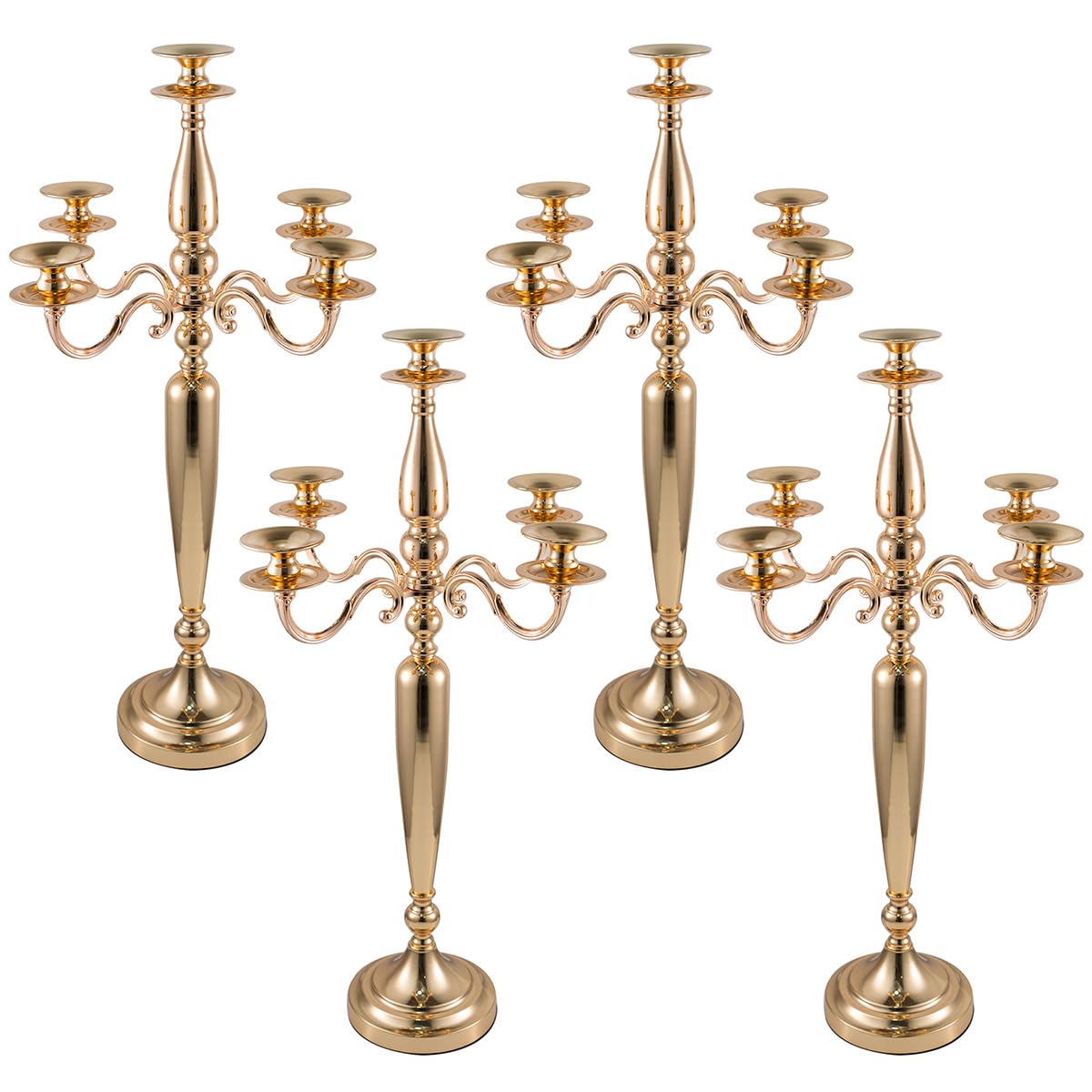 Amazon.com: Vincidern 4Pcs 5 Arm Candelabra Candle Holder for Table ...