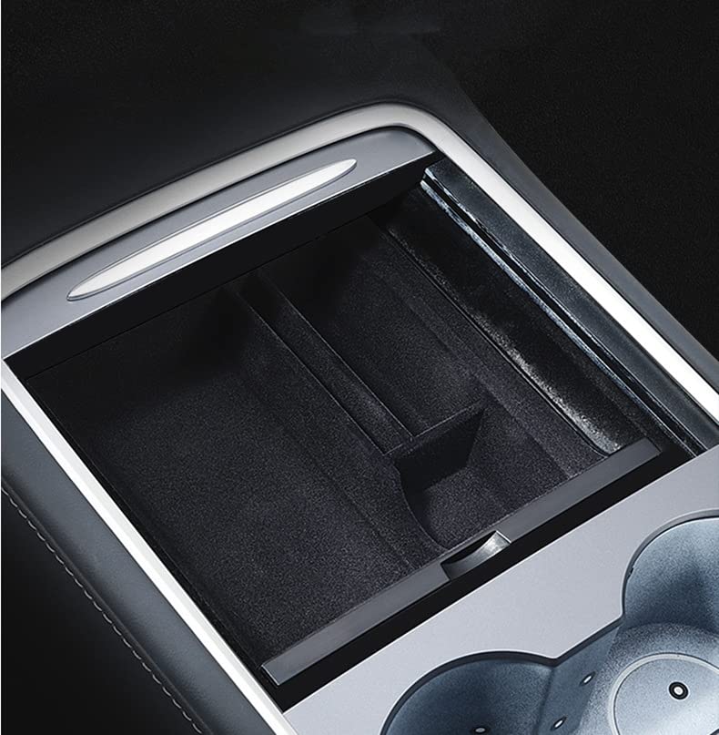 Buy AZEC Center Console Car Organizer Tray Tesla Model 3 Y | Armrest ...