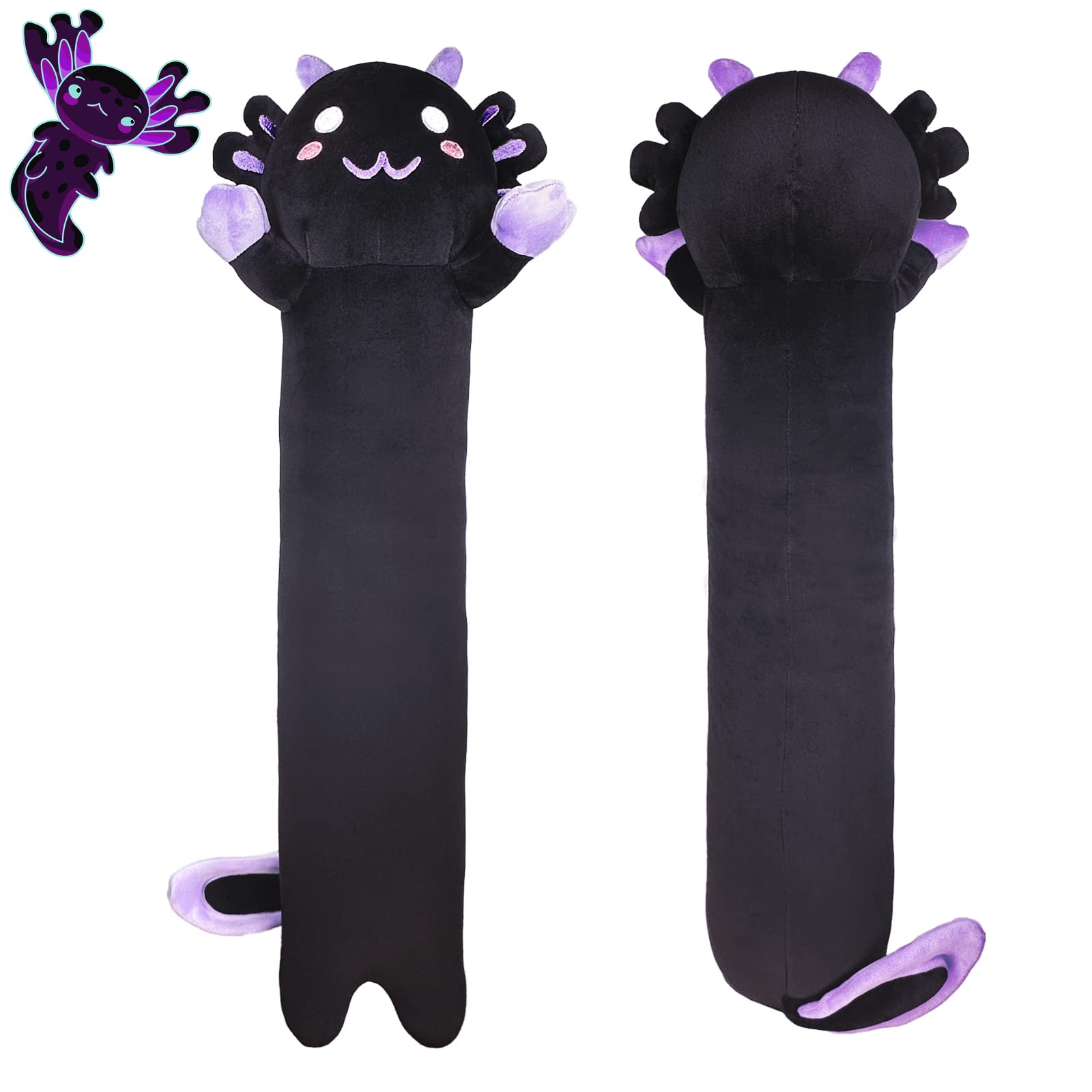 Long Brack Axolotls Plush,27" Cute Axolotl Stuffed Animals Kawaii Soft ...