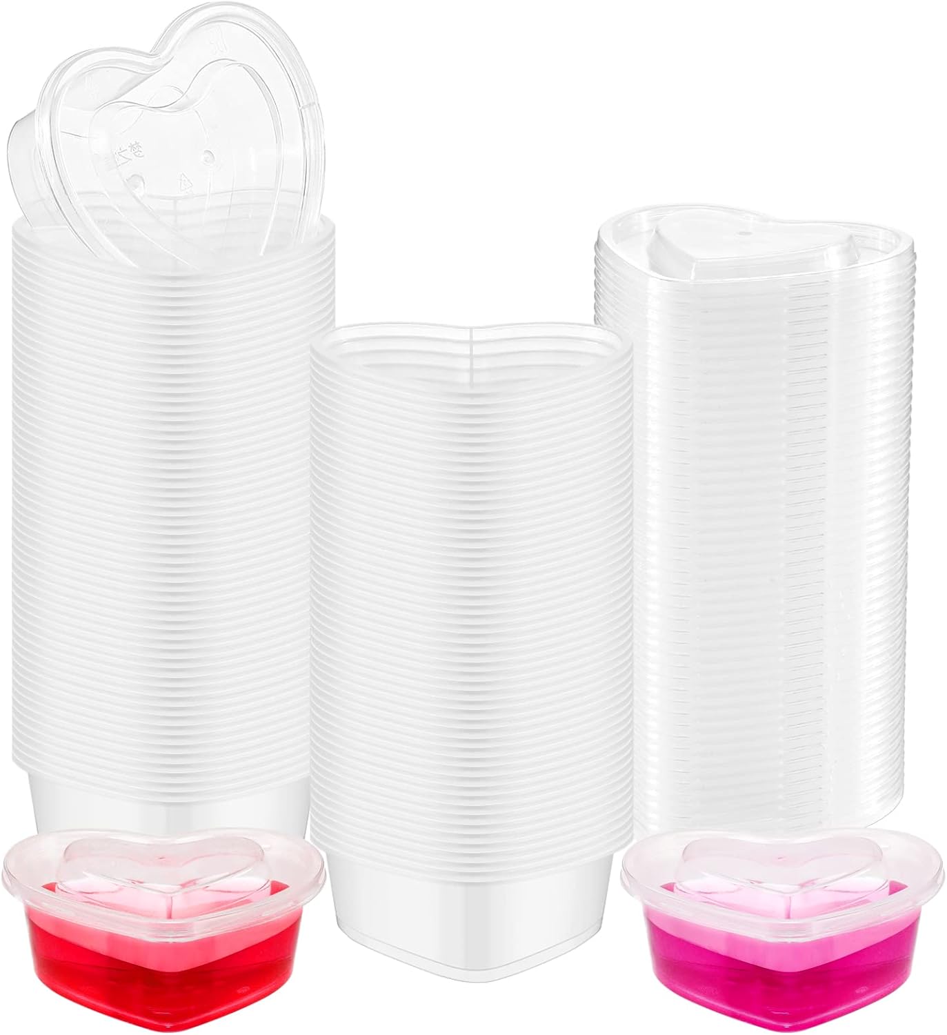 Amazon.com: Yinkin 50 Pcs Valentine‘s Day Heart Shaped Storage ...