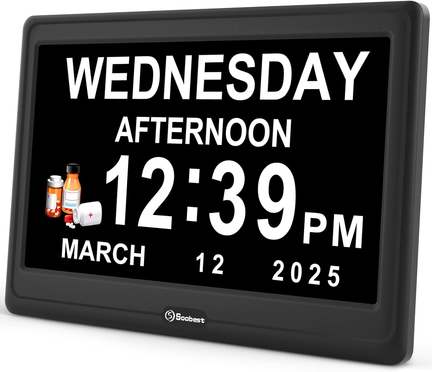 Amazon.com: Soobest 12” Dementia Digital Clock for Seniors Extra Large ...