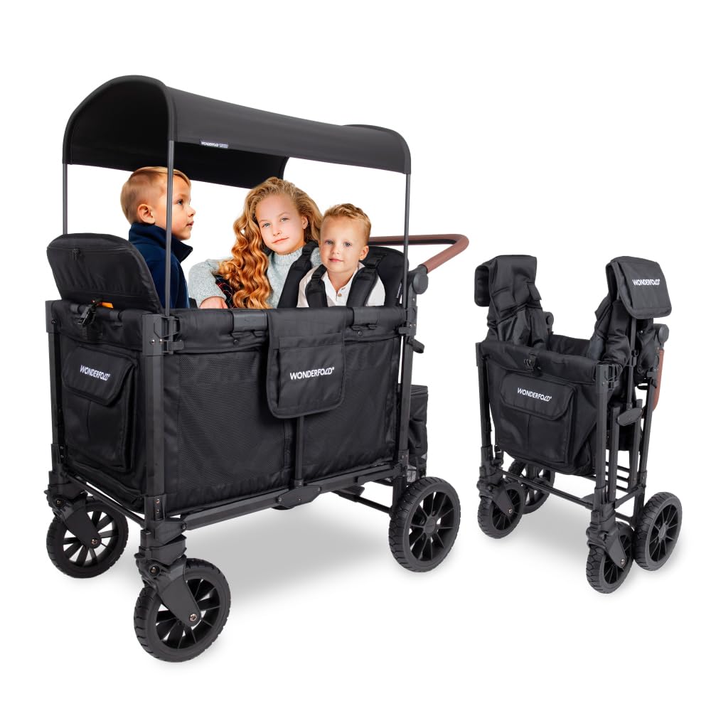 Amazon.com : WONDERFOLD W4 Luxe Pro Stroller Wagon (4 Seater ...