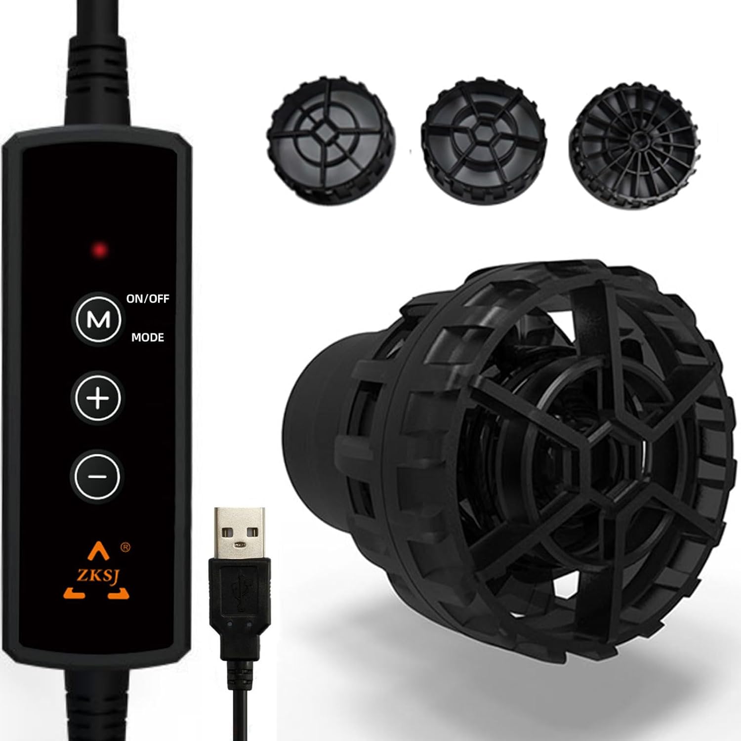 ZKSJ Mini Aquarium Pump Wave Maker for Aquarium USB Power Connector ...
