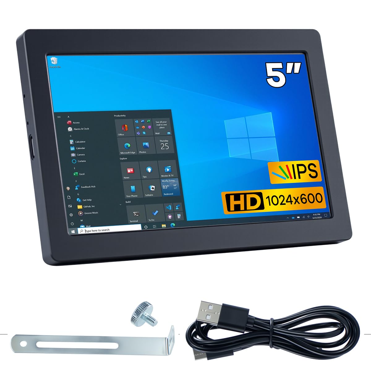 5 Inches Usb Mini Monitor 1024x600 Ips Screen For Aida64 | Desertcart INDIA