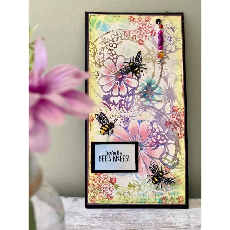 Angela Poole A4 Craft Stencil Cascading Rose – BigaMart