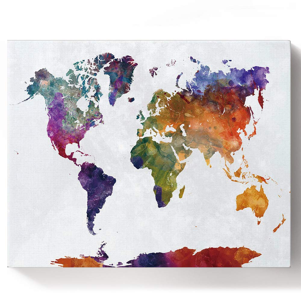 Watercolor Map Diy