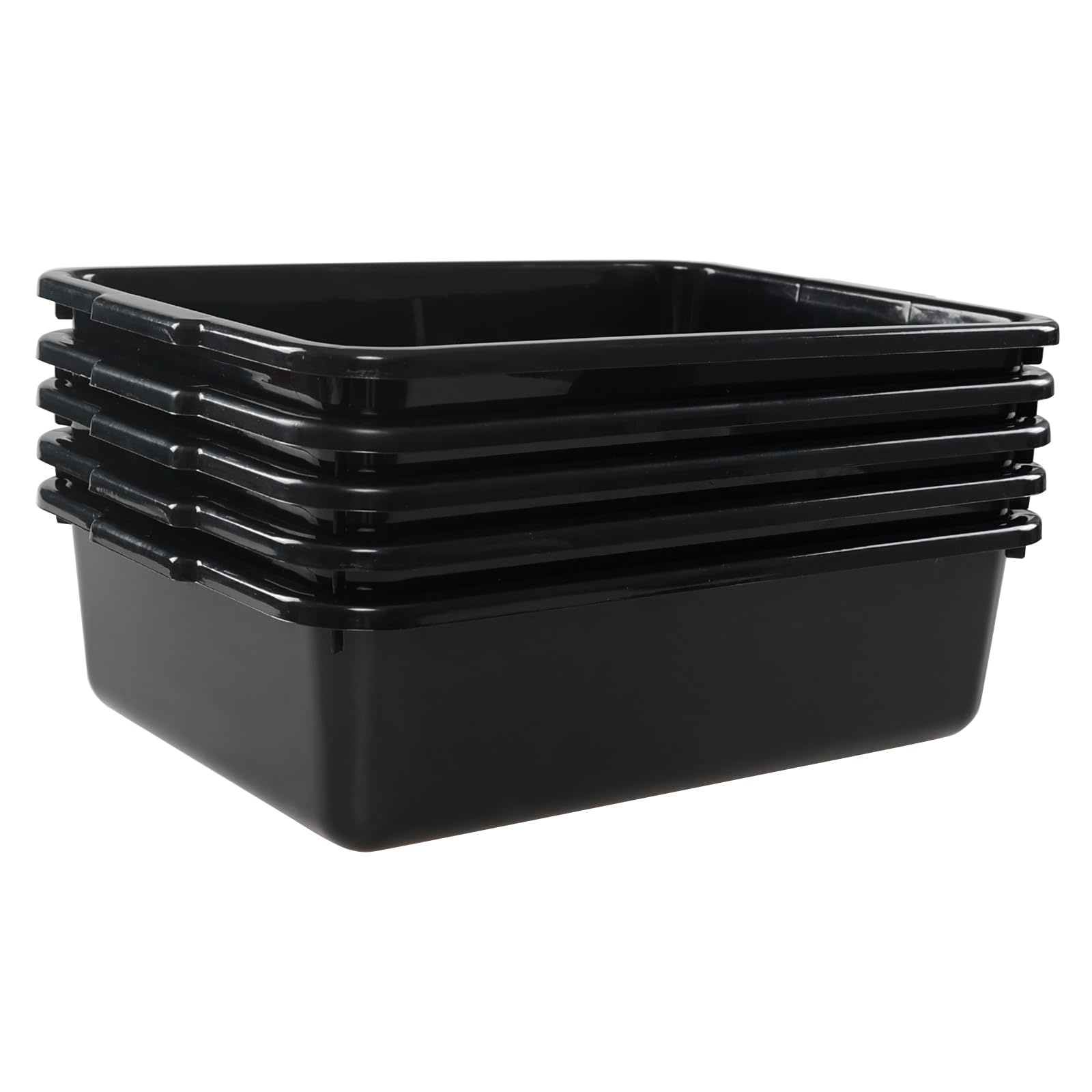 Cinkyou 5 Pack 8 L Small Bus Tubs, Plastic Commercial Bus Boxes ...