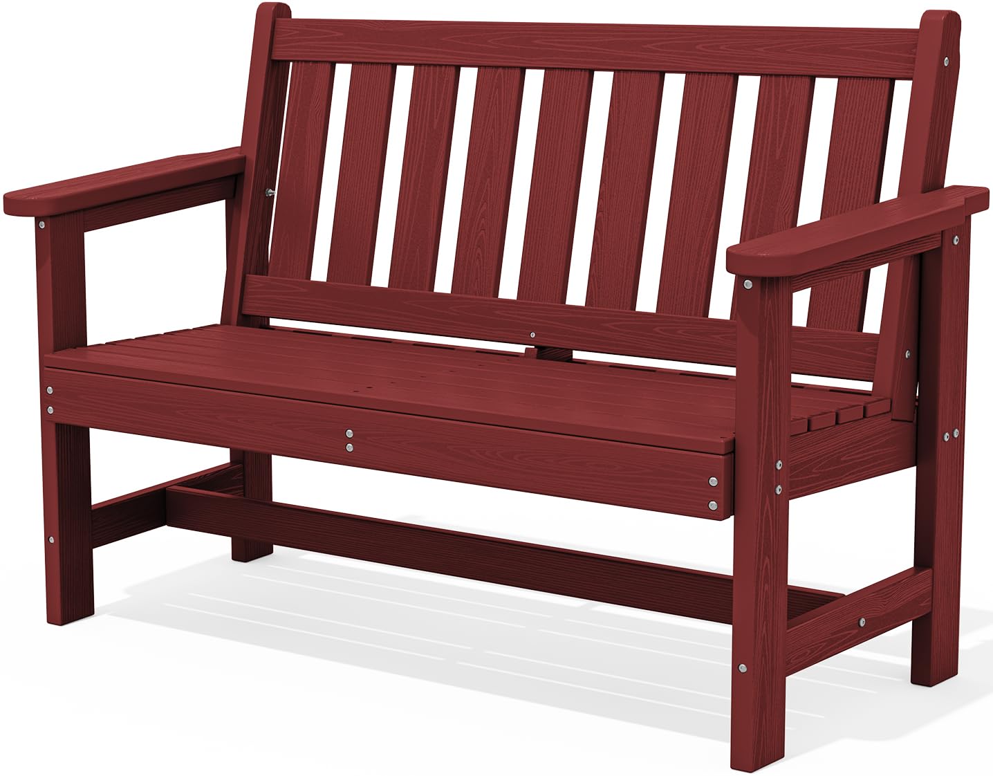 Amazon.com: SERWALL Outdoor Bench, HDPE Outdoor Benches Weatherproof, 2 ...
