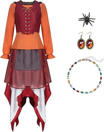 Amazon.com: PAINEOMN Sanderson Sisters Costume Women Mary Sanderson ...