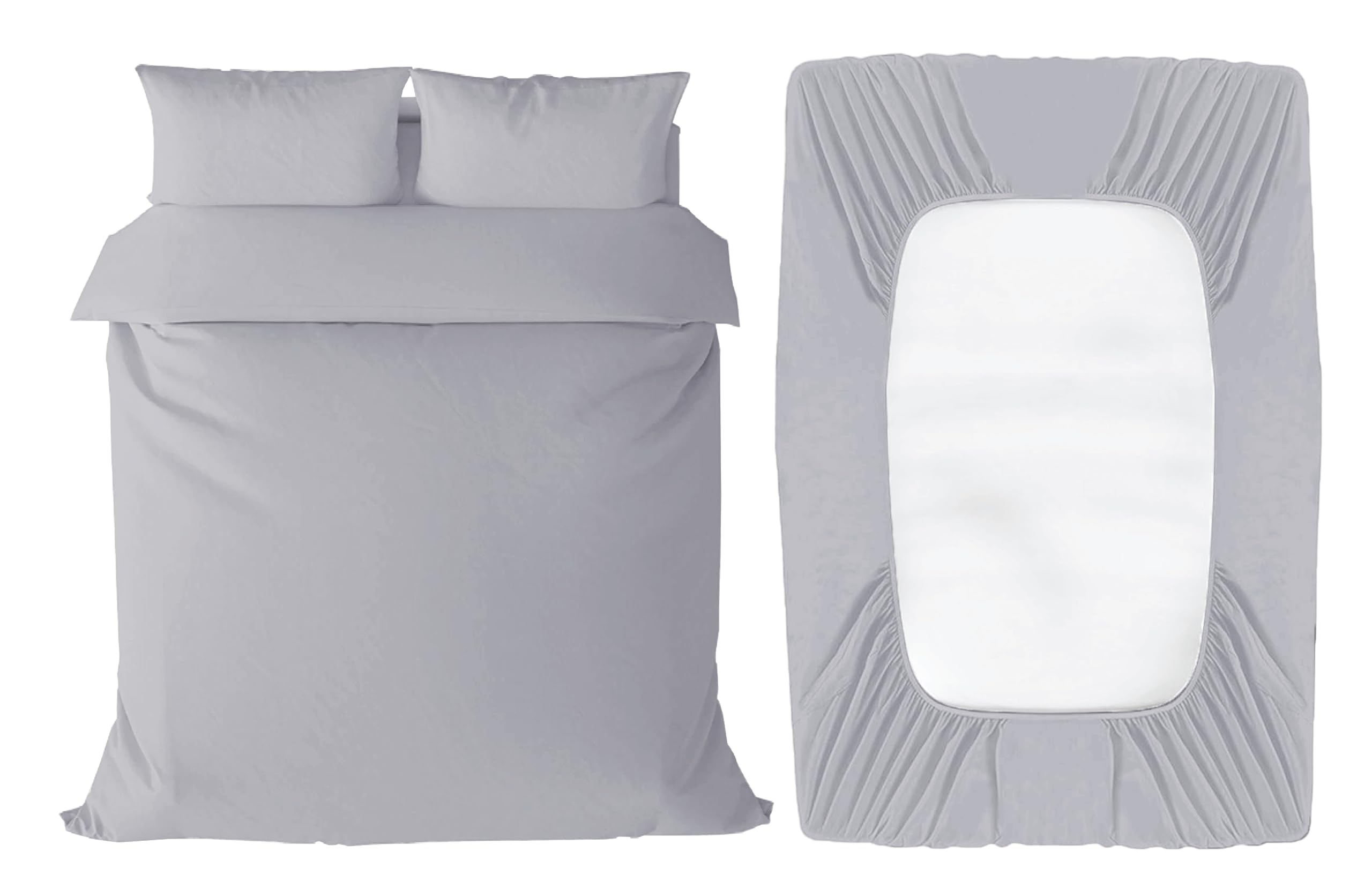 APEX FURNISHINGS 3 Piece Single Bedding Set – Duvet Cover, Fitted Sheet ...