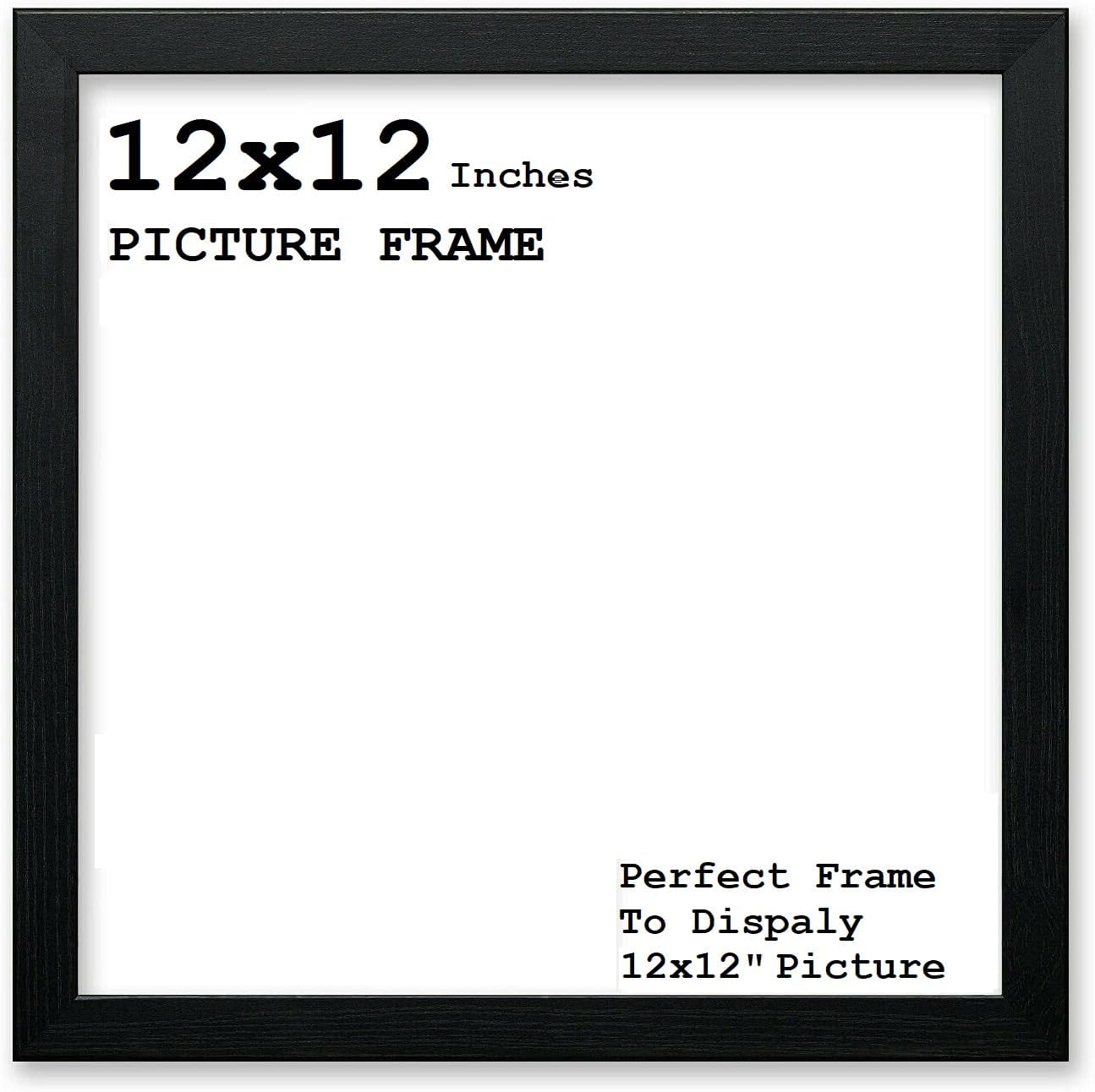 12x12 Inches Black Square Photo & Picture Frame Home Decor Poster Frame ...