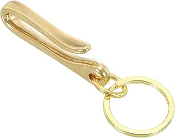 PATIKIL U Shape Hook Keychain, Solid Brass U Key Loop Hook Belt Clip ...