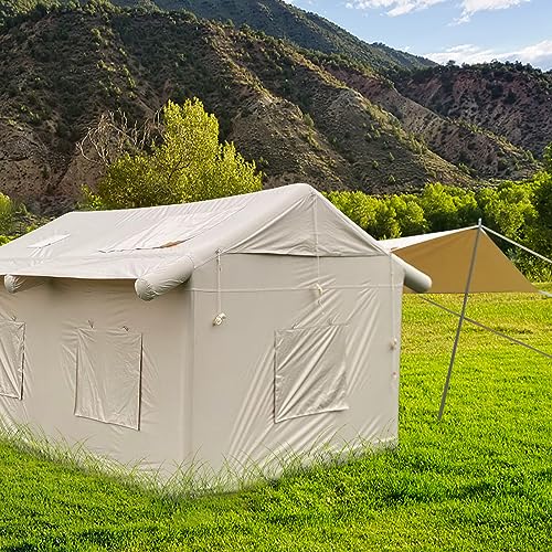 3-6 Person Inflatable Tent House with Pump, Luxury Air Glamping Tents ...