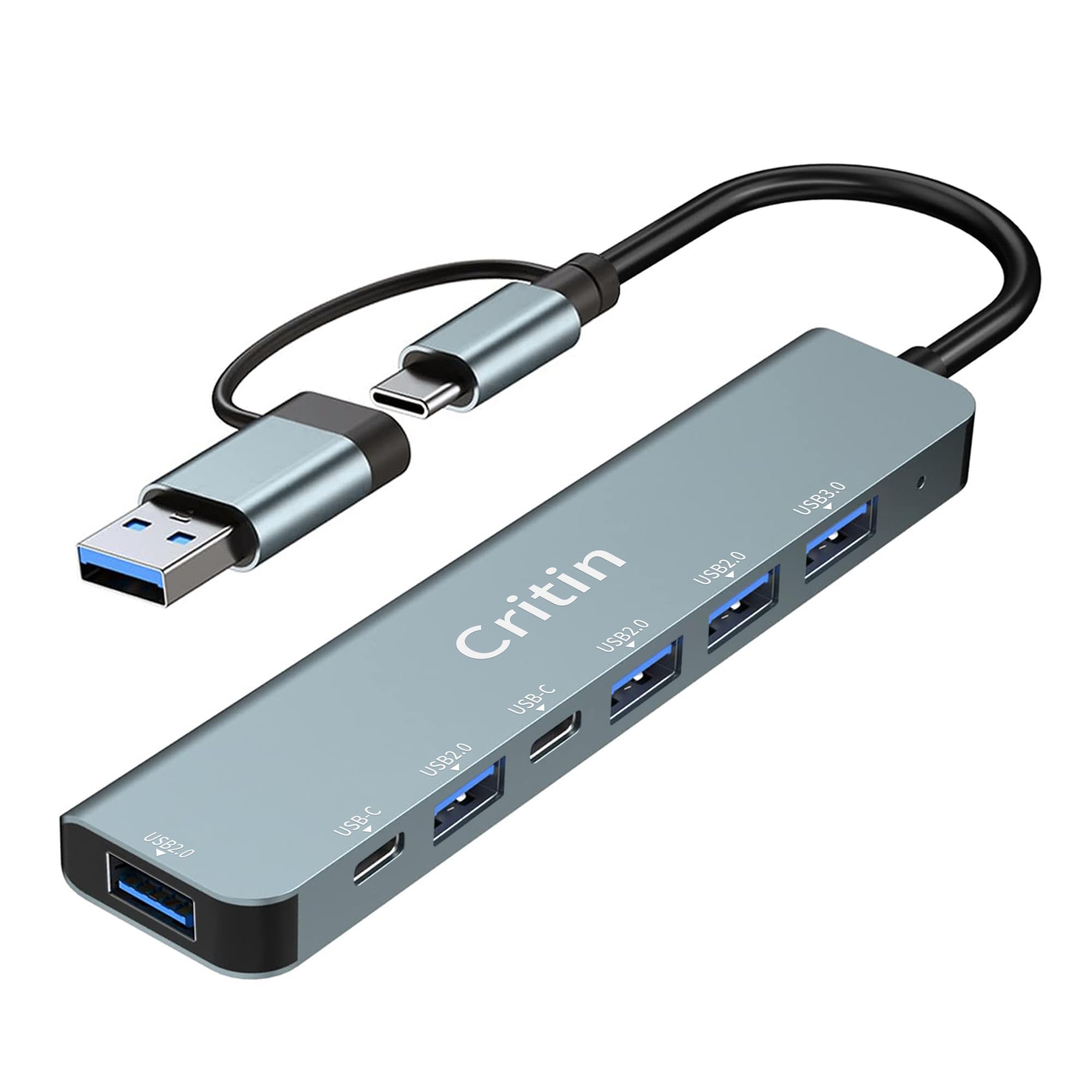 USB-C Hub, 7-in-1 Multi-Port USB-C Hub, Ultra-Slim Portable USB C Hub ...