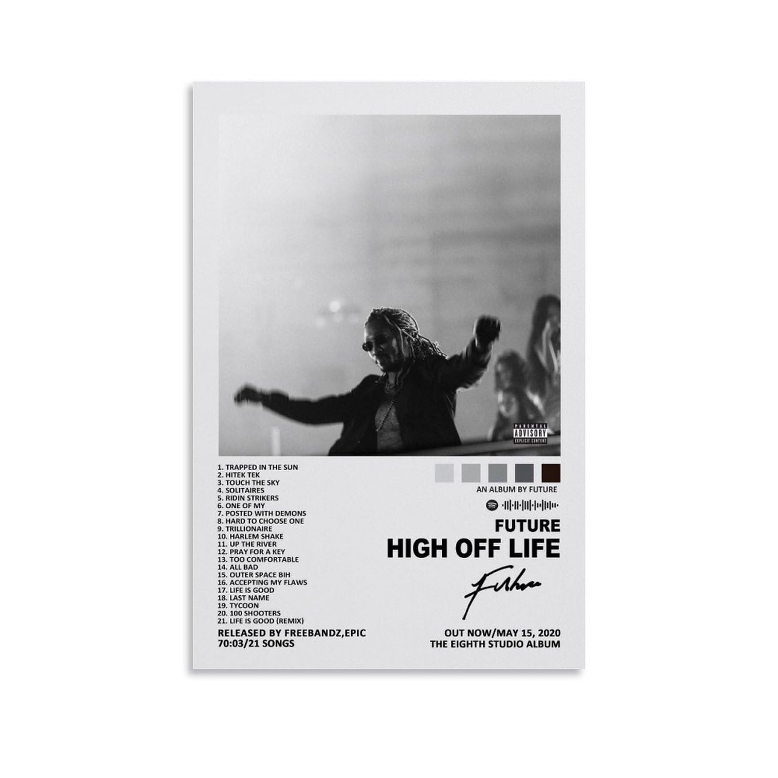 Snapklik.com : ShenMou Future Poster High Off Life Music Album Canvas ...