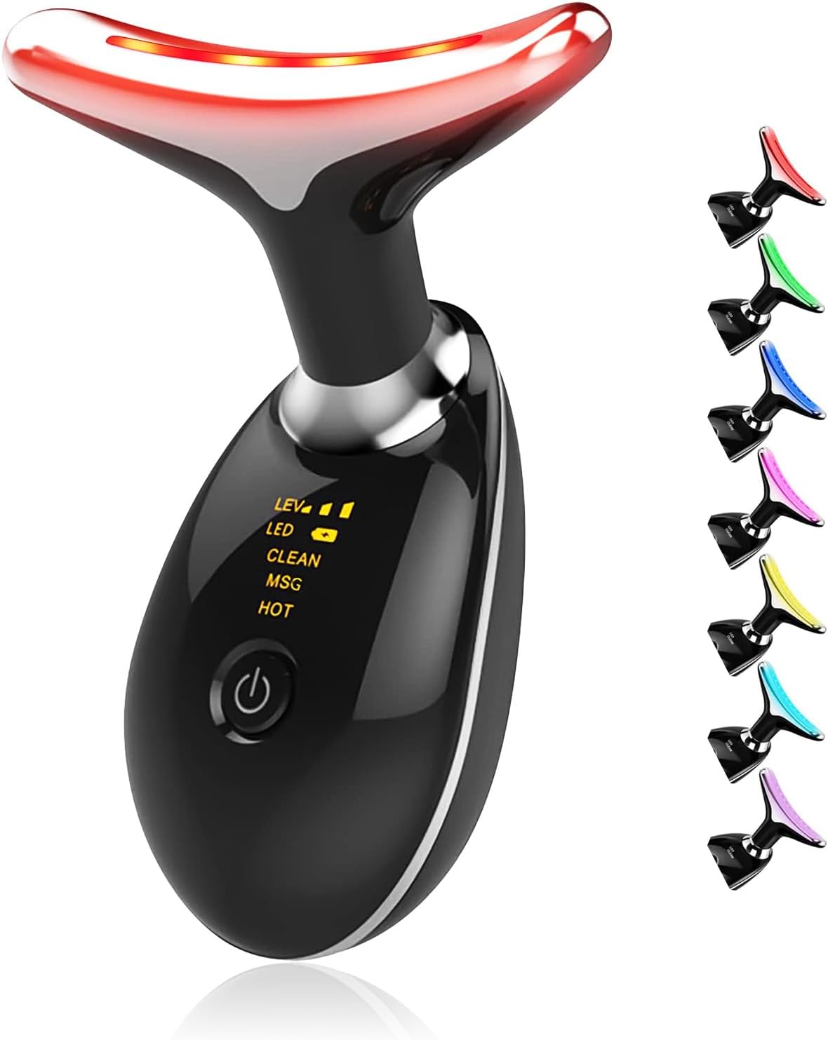 Amazon.com: Face Massager with Led Light: 7-Color Facial Device - Neck ...