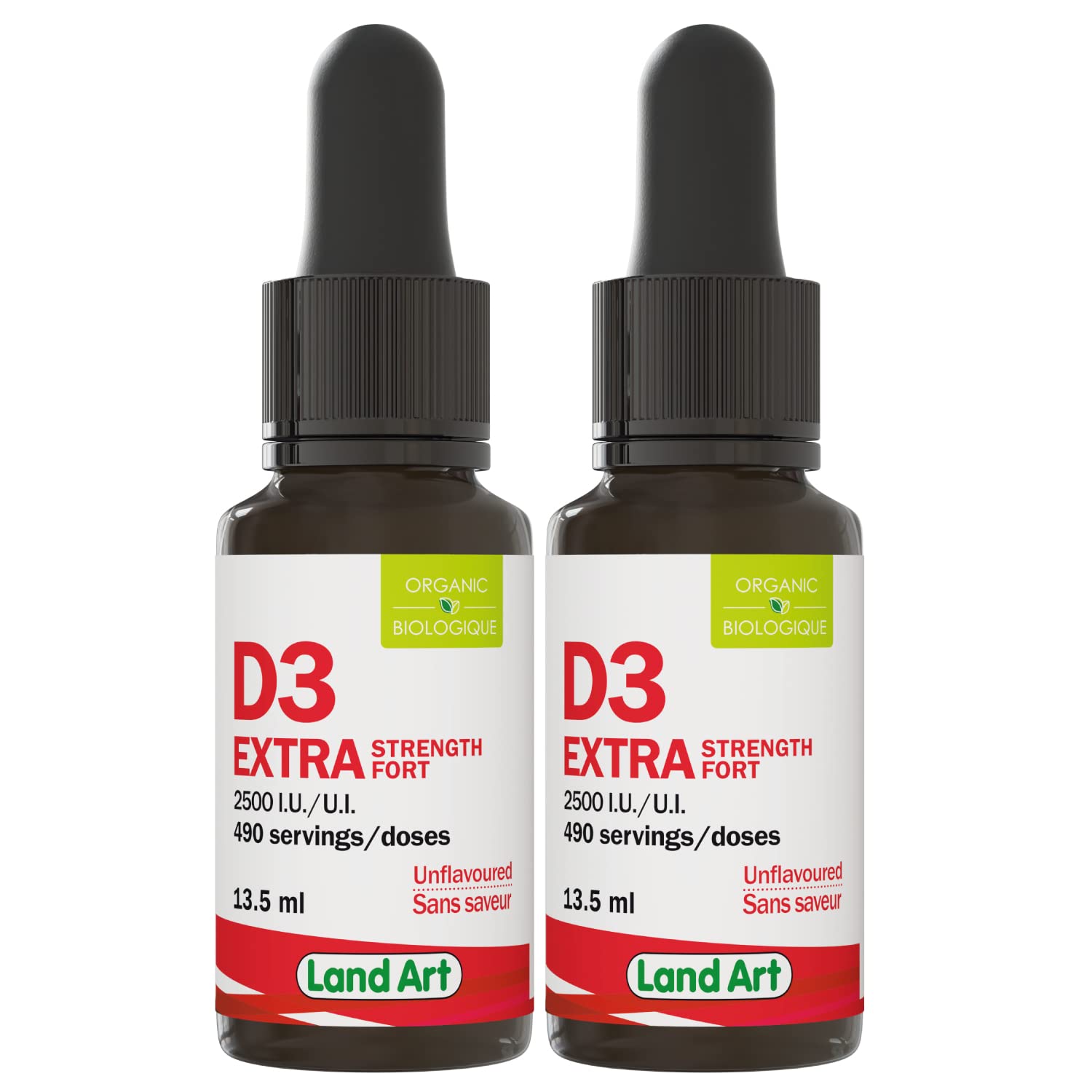 Certified Organic Vitamin D3 (490 Drops/Servings) - Extra Strength - 2500 IU Per Drop - Immune ...