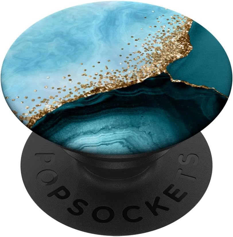 Amazon.com: Turquoise Blue & Teal PopSockets PopGrip: Swappable Grip ...